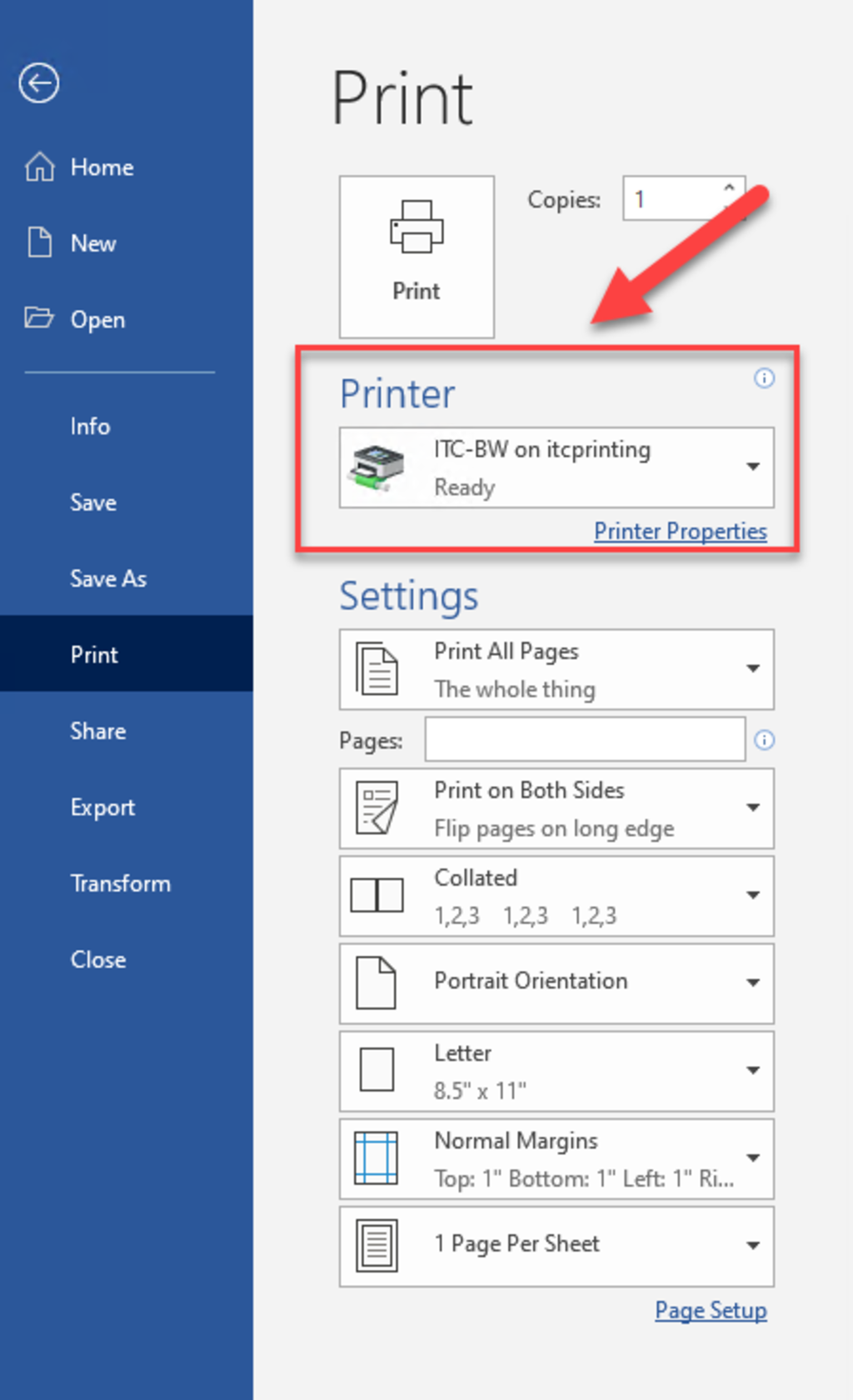 How to Print Single-Sided on a Windows ITC Computer | Information ...