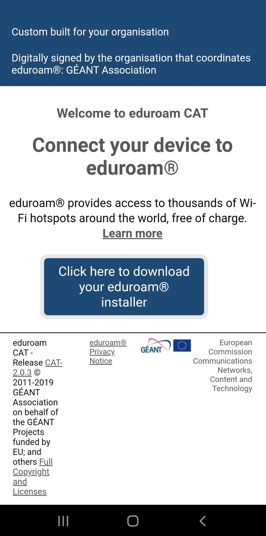 eduroam Configuration Assistant Tool (CAT) | Information Technology ...
