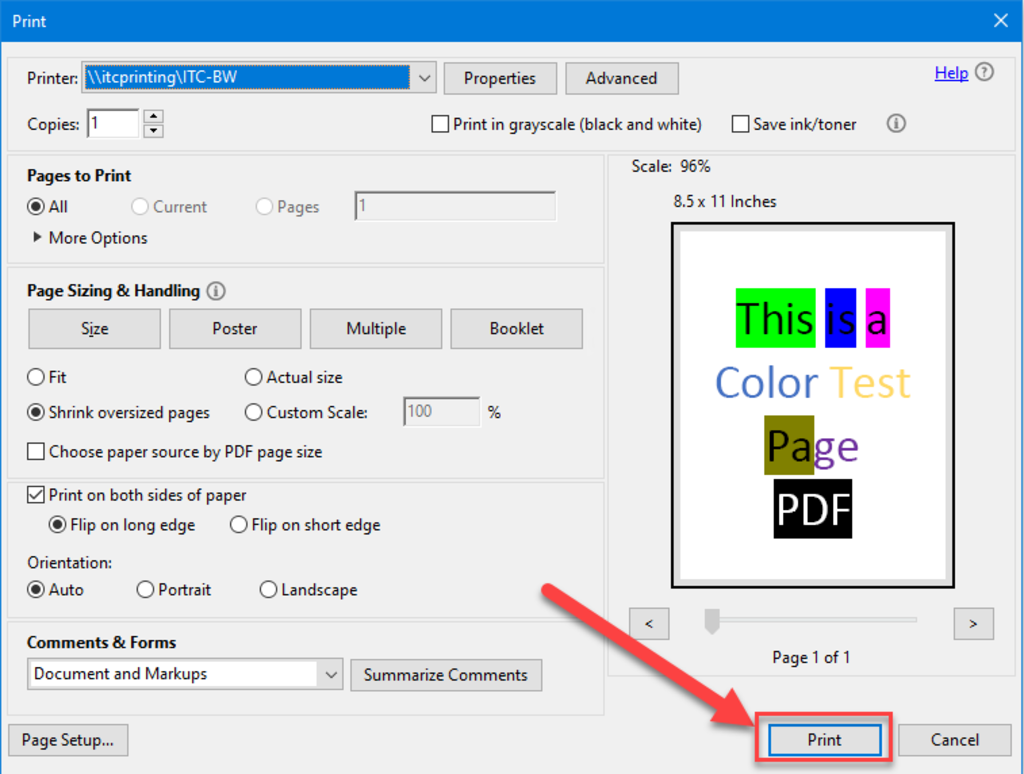 How to Print Single-Sided on a Windows ITC Computer | Information ...