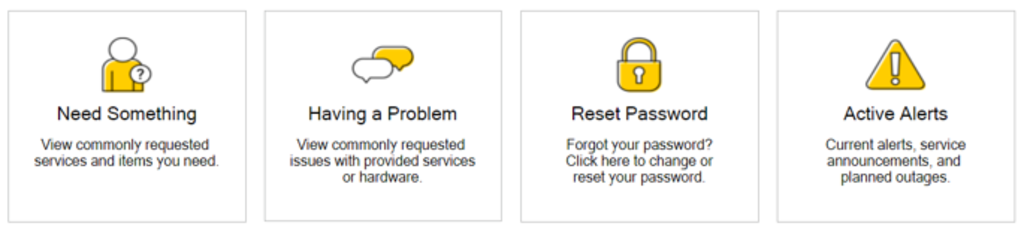 Enterprise Service Center Self-Service Portal Navigation | Information ...