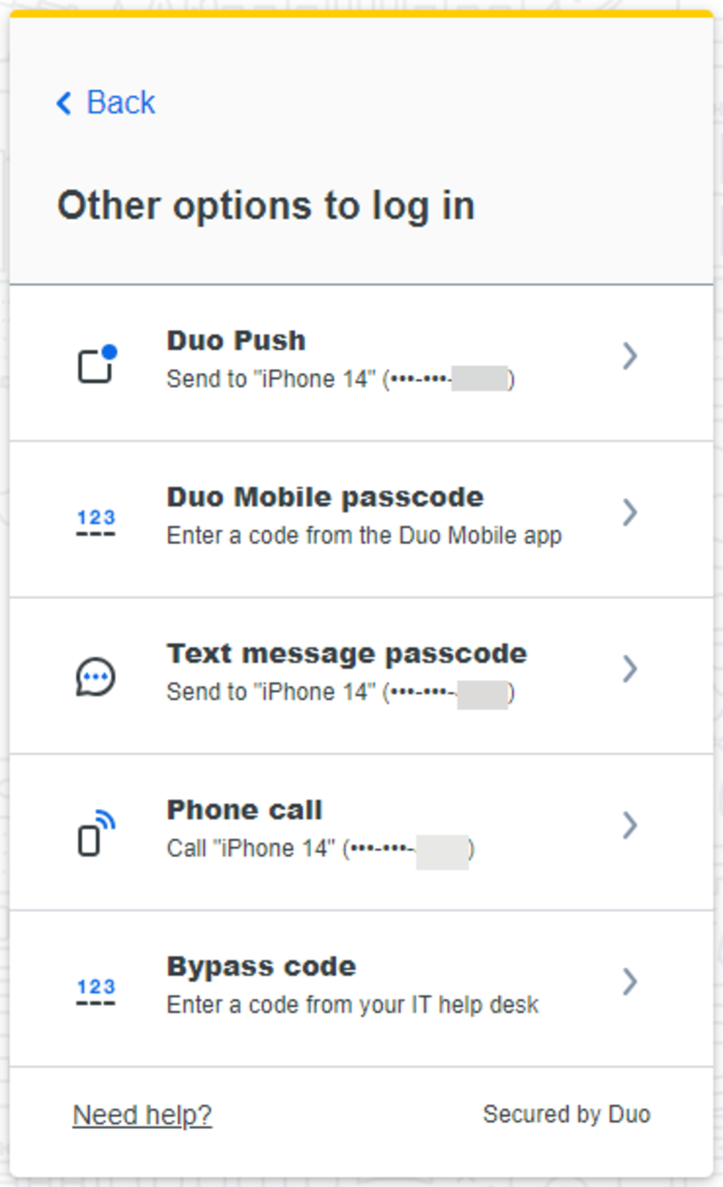 Choose a Two-Step Login method | Information Technology Services - The ...
