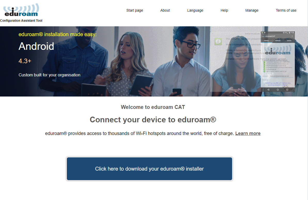 eduroam Configuration Assistant Tool (CAT) | Information Technology ...