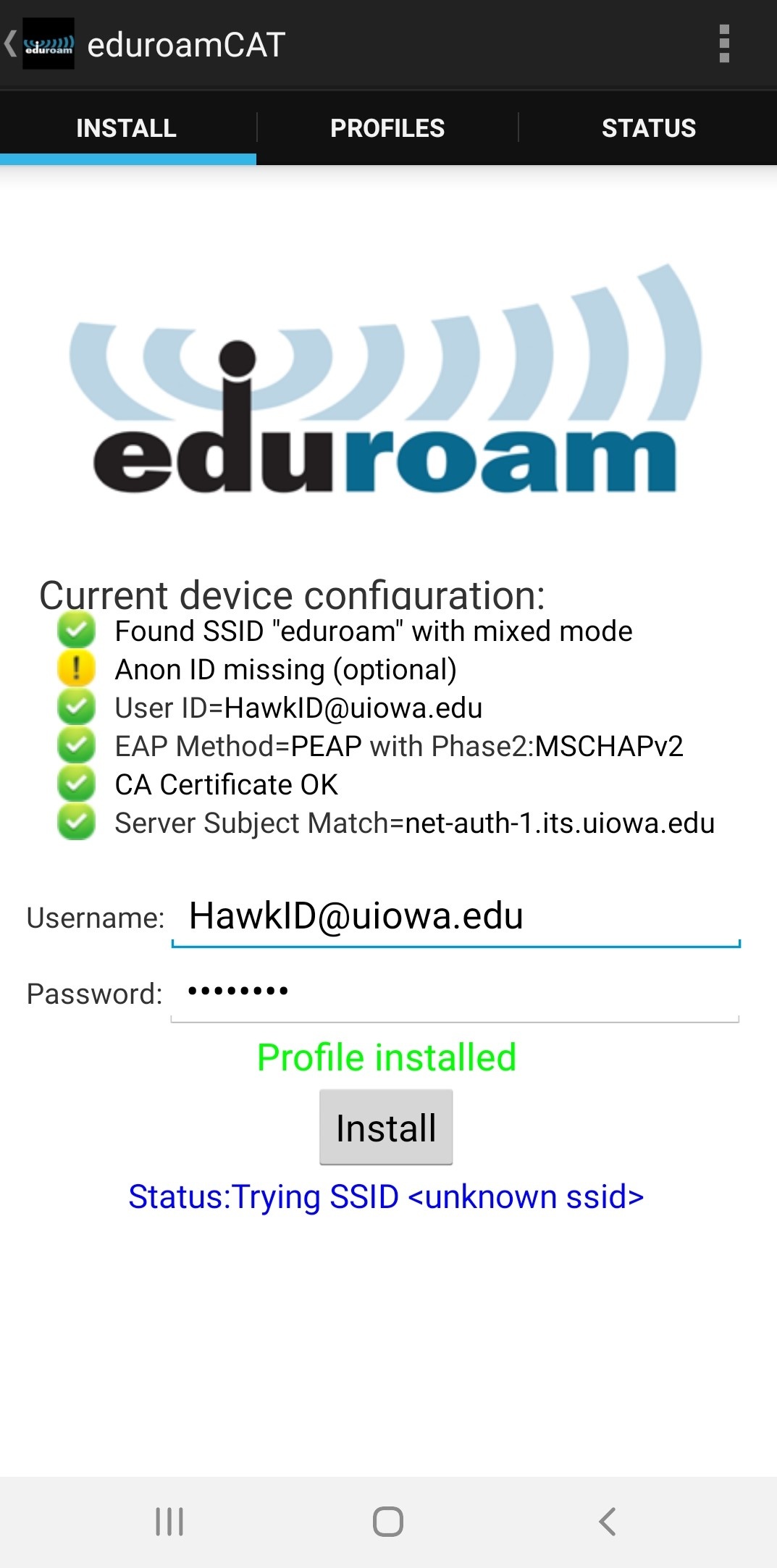 eduroam Configuration Assistant Tool (CAT) | Information Technology ...