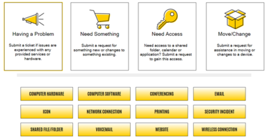 Enterprise Service Center Self-Service Portal Navigation | Information ...