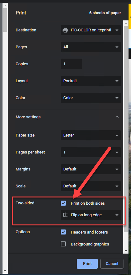How to Print Single-Sided on a Windows ITC Computer | Information ...