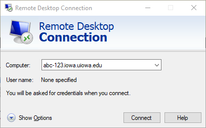 Use Windows Remote Desktop to connect to an on-campus Windows computer ...