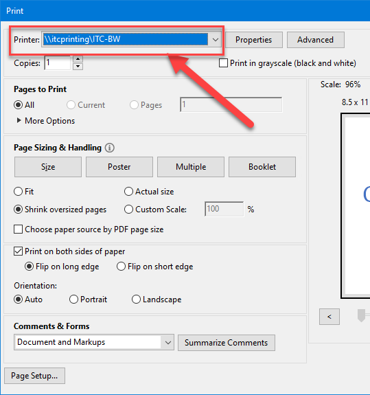How to Print Single-Sided on a Windows ITC Computer | Information ...